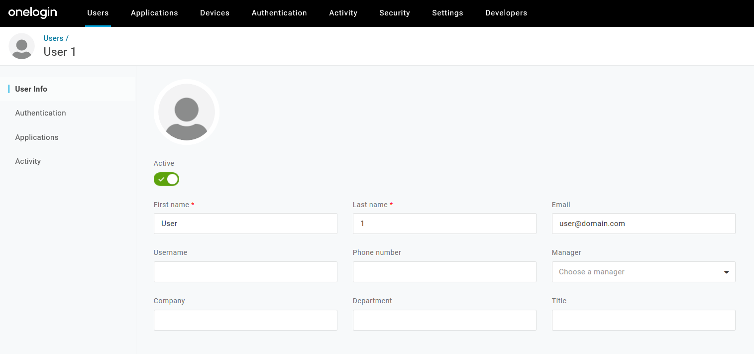 Assign A Security Policy To A User OneLogin Free Trial