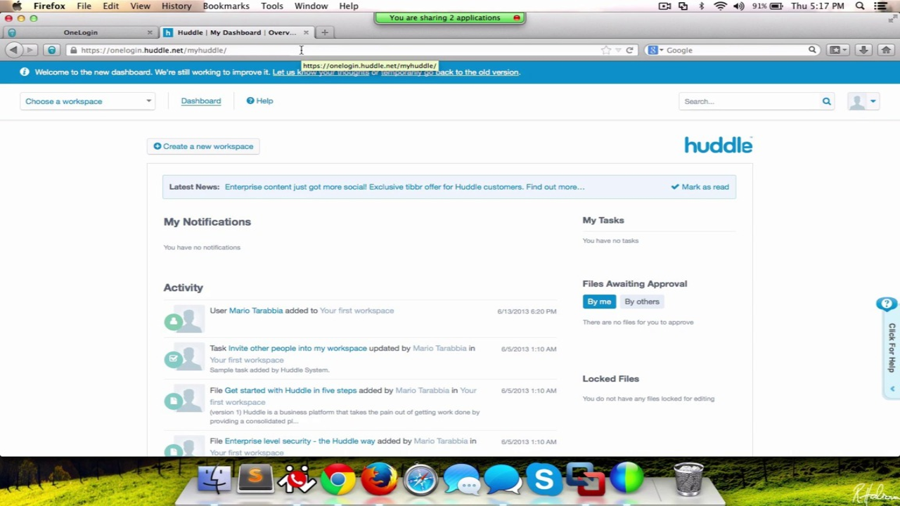 OneLogin for Huddle Video